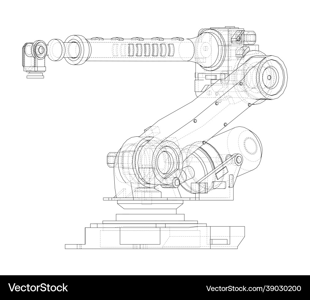 Industrial robotic arm Royalty Free Vector Image