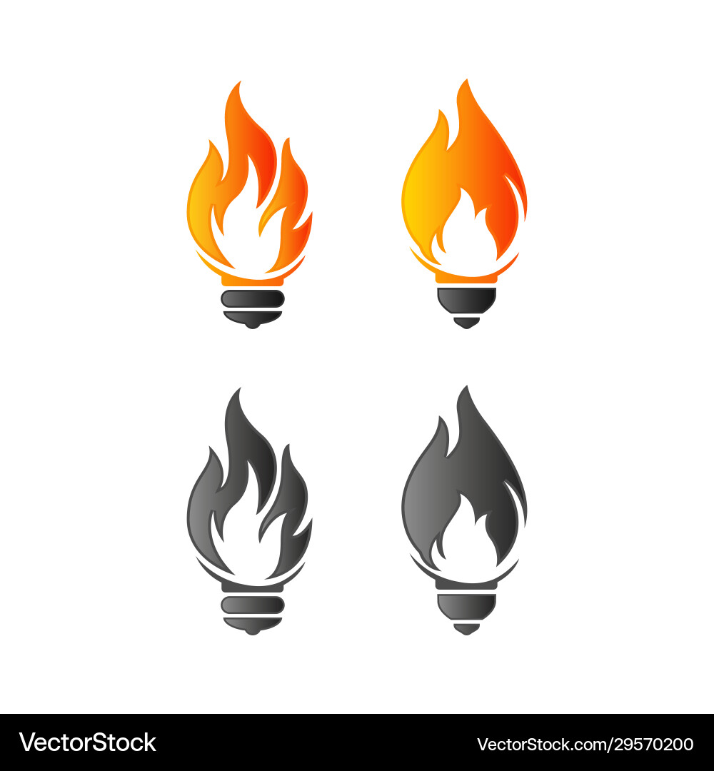 Lightbulb logo design template with concept Vector Image