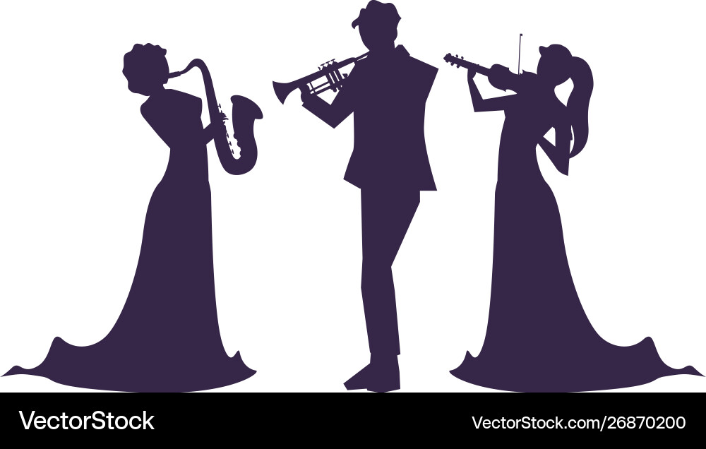 People musicians concert event design Royalty Free Vector