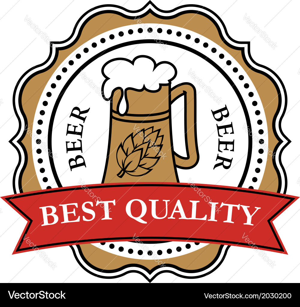 Retro Beer Label Royalty Free Vector Image - VectorStock