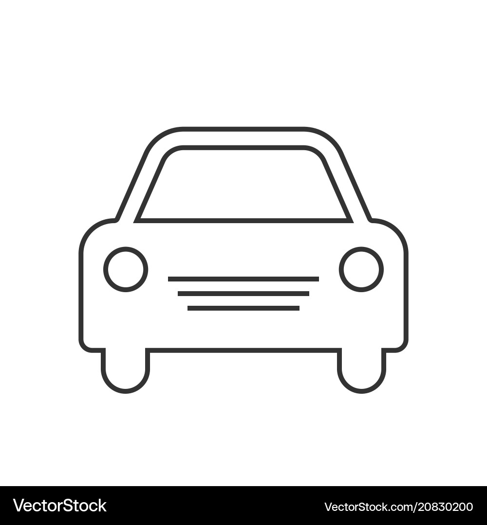 Simple Car Icon - Front View Royalty Free Vector Image