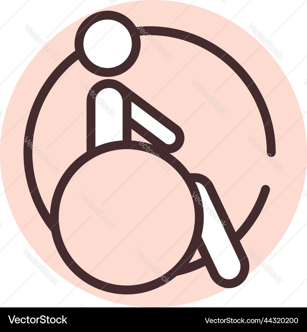 Warning sign disability on white background Vector Image