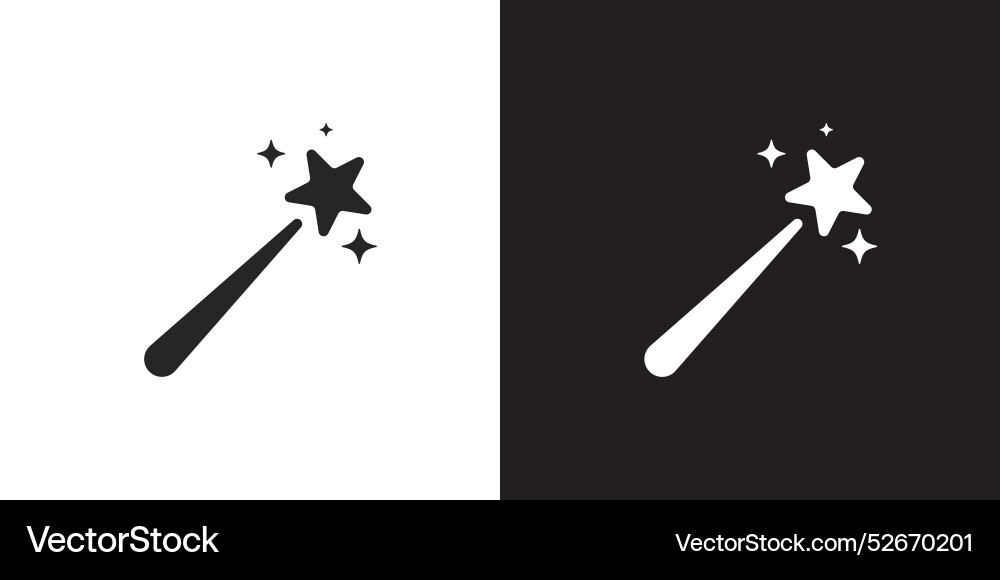 Ai generated icon ai magic star icon tools for Vector Image