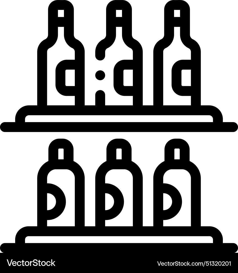 Alcohol icon thin linear style design isolated Vector Image
