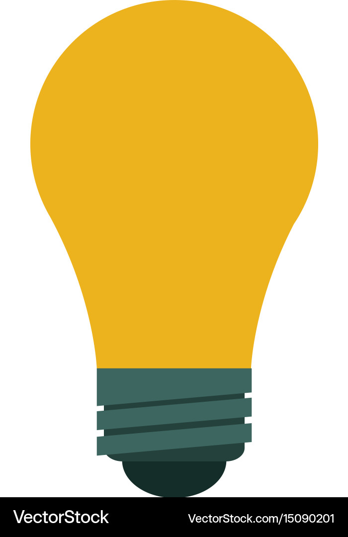 Bulb power flat Royalty Free Vector Image - VectorStock