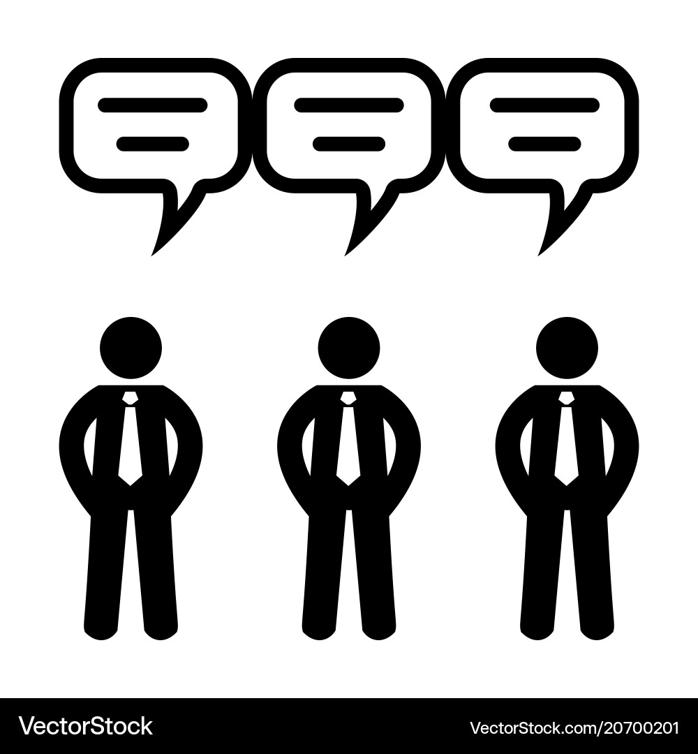 Business communication icon 96x96 pictograph Vector Image
