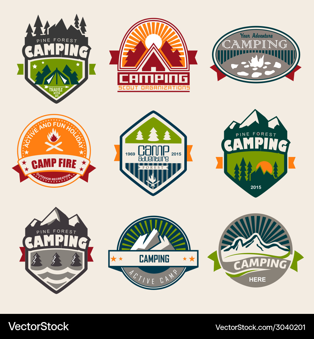 Camping Royalty Free Vector Image - VectorStock