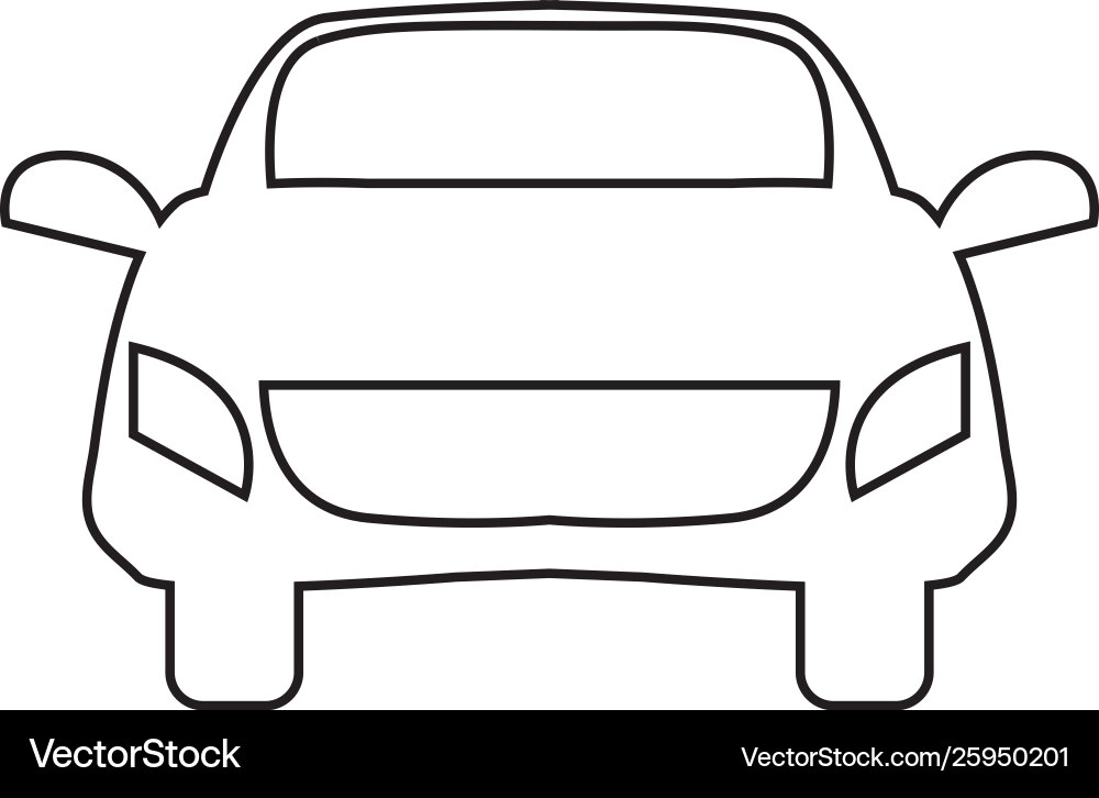 Car vehicle front view icon Royalty Free Vector Image