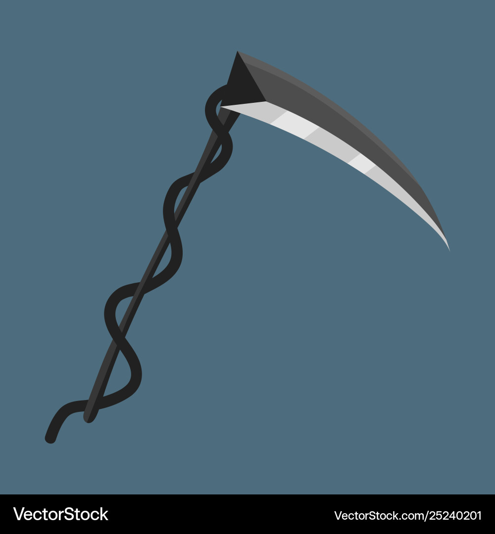 Cartoon black reaper weapon Royalty Free Vector Image