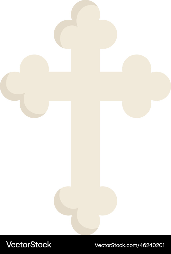 Catholic white cross Royalty Free Vector Image