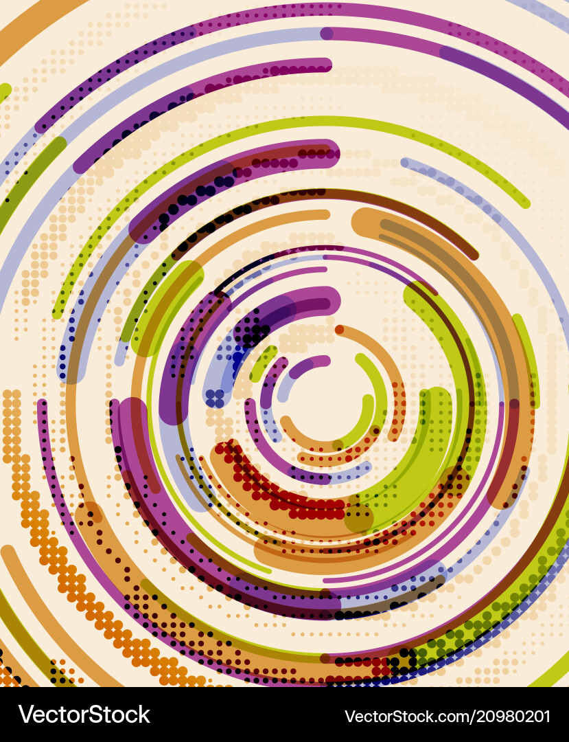 Circular lines circles geometric abstract Vector Image
