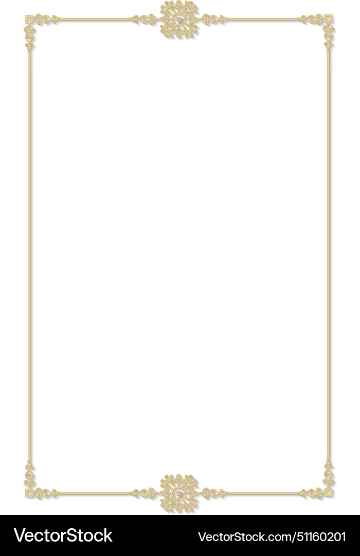 Elegant decorative element border frame Royalty Free Vector