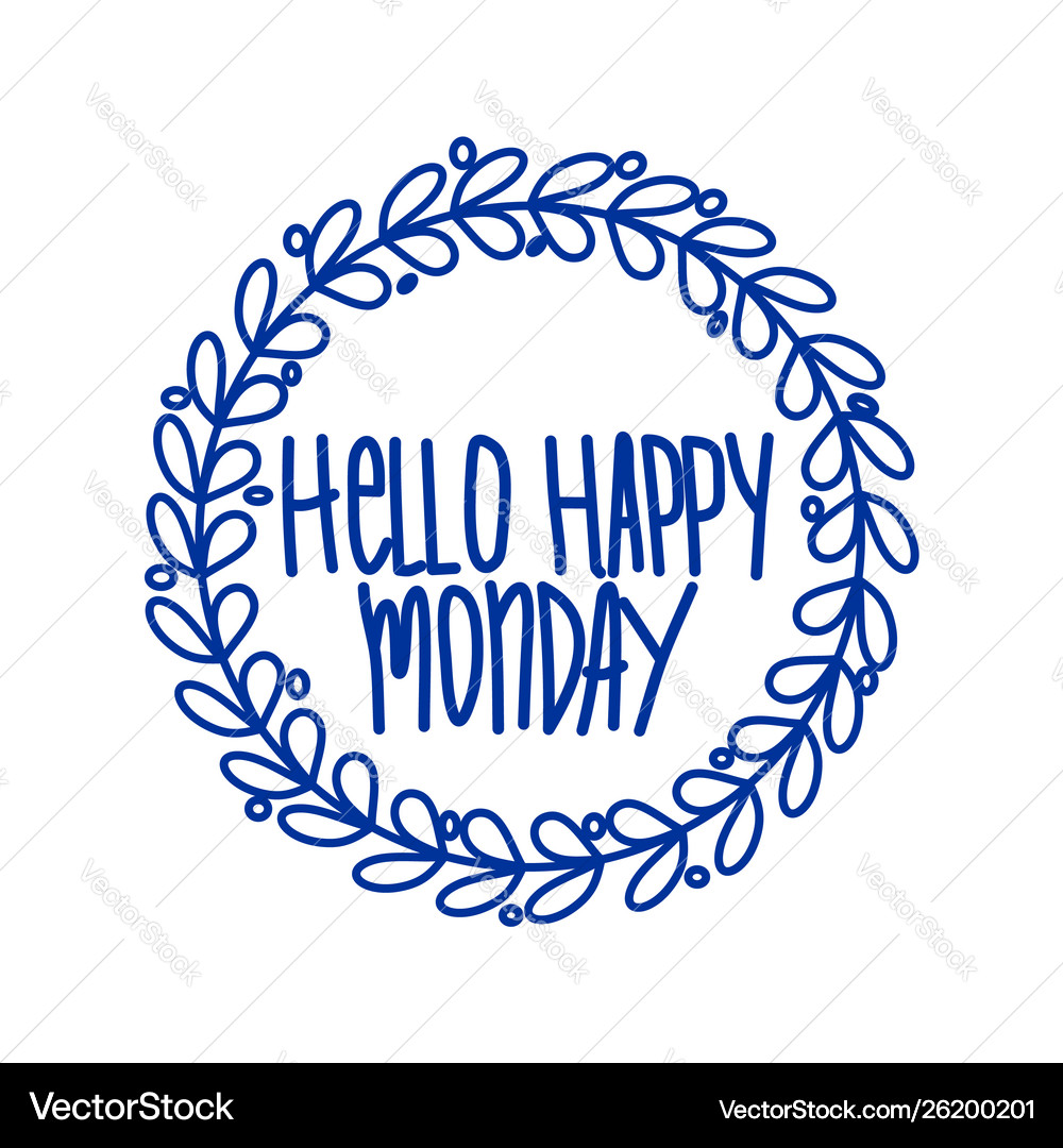 Hand lettering set days week Royalty Free Vector Image