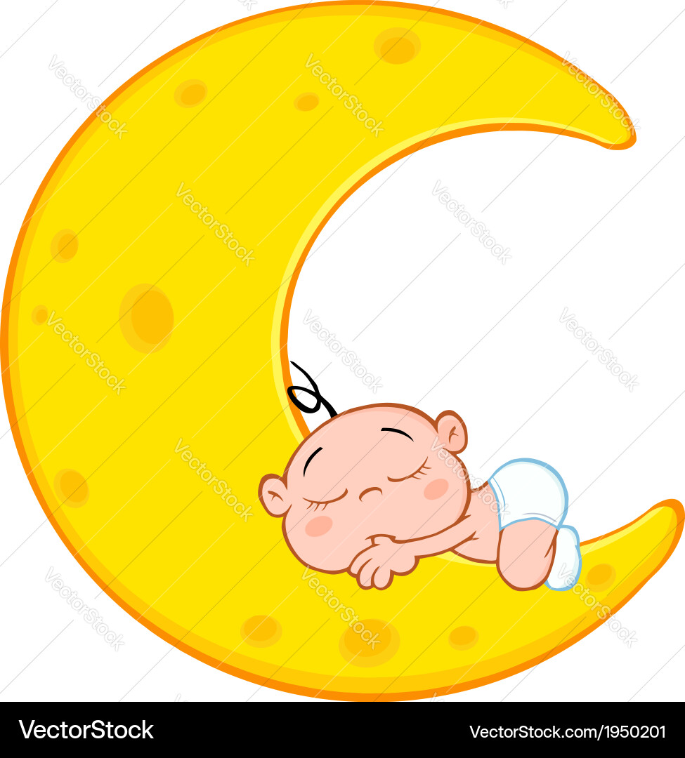 Happy cartoon moon Royalty Free Vector Image - VectorStock