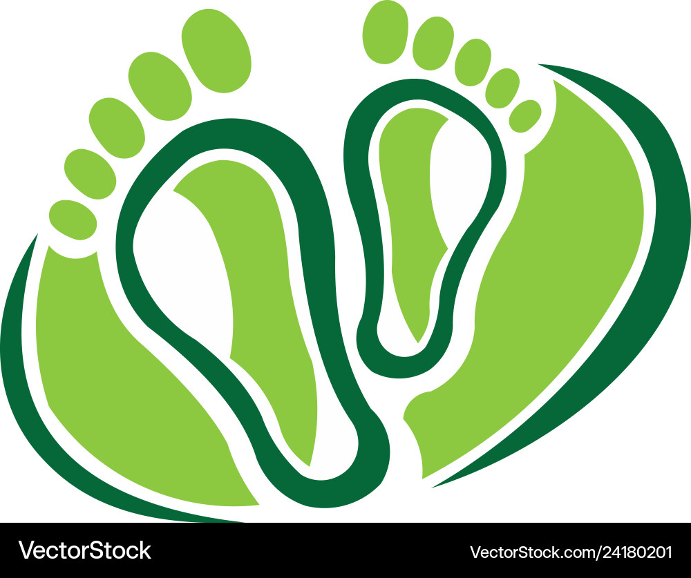 Left and right foot soles contour Royalty Free Vector Image