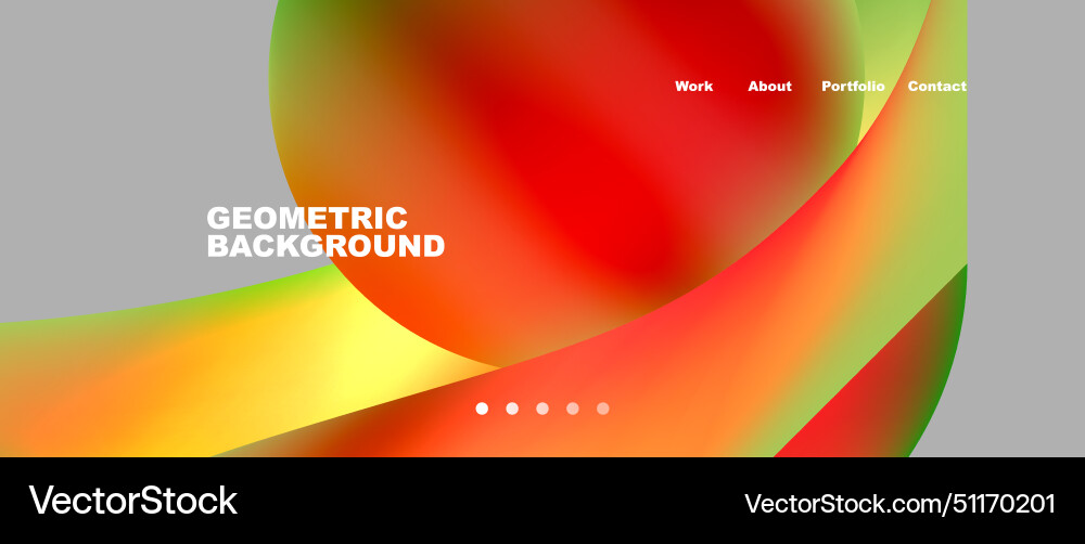 Vibrant red yellow and green swirls create Vector Image