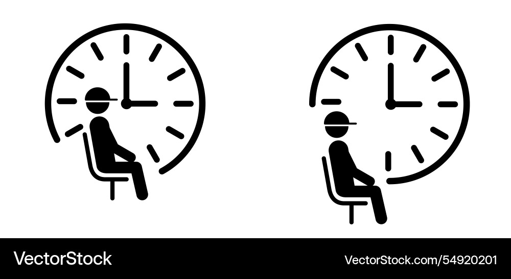 Waiting room icon waiting area logo Royalty Free Vector
