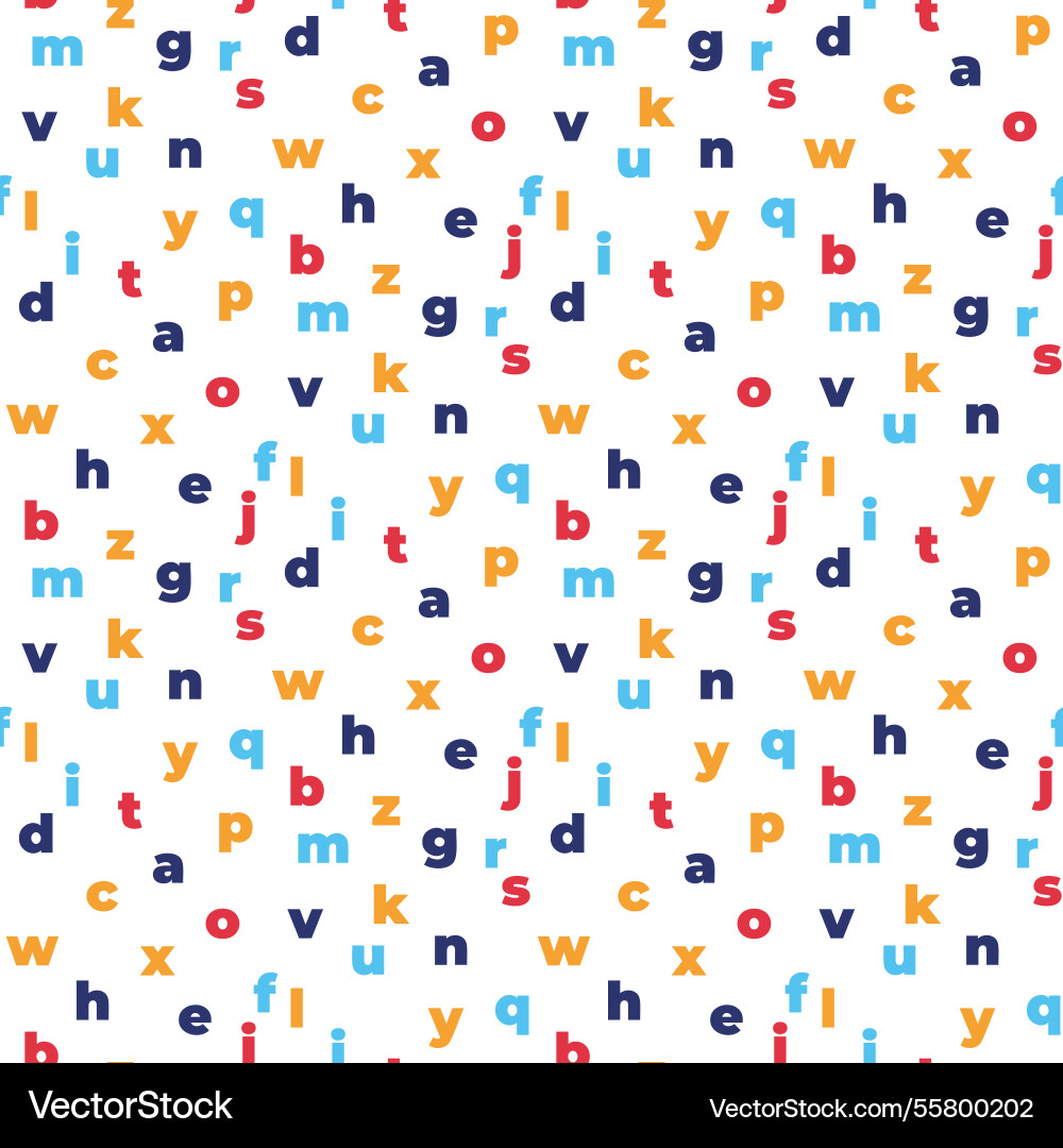 Alphabet seamless pattern Royalty Free Vector Image