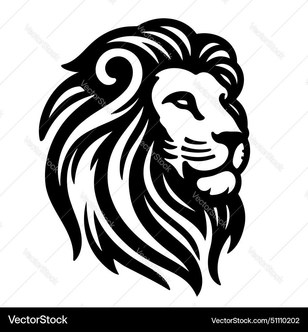 Lion logo icon symbol flat Royalty Free Vector Image