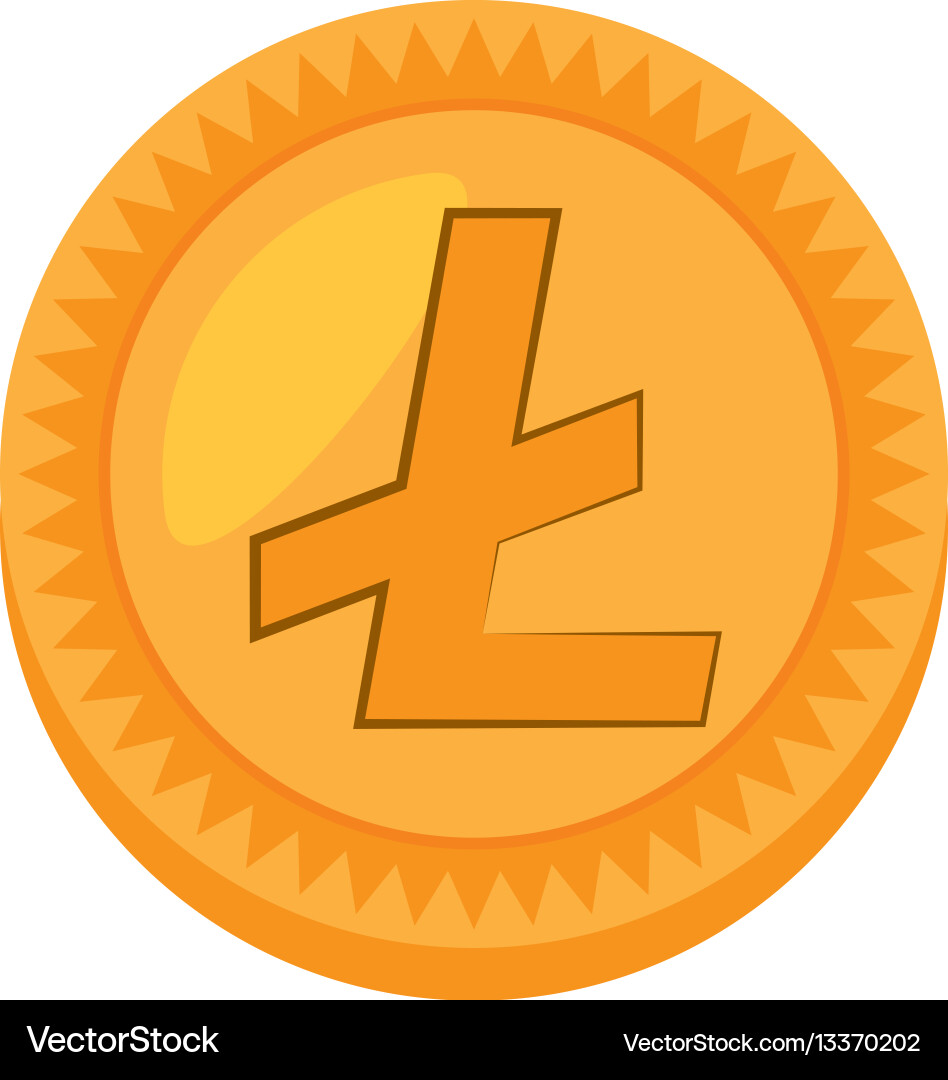 Money litecoin golden icon Royalty Free Vector Image