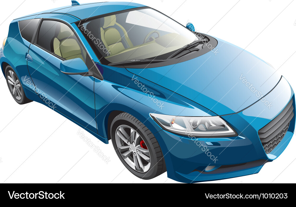 Blue sport car Royalty Free Vector Image - VectorStock