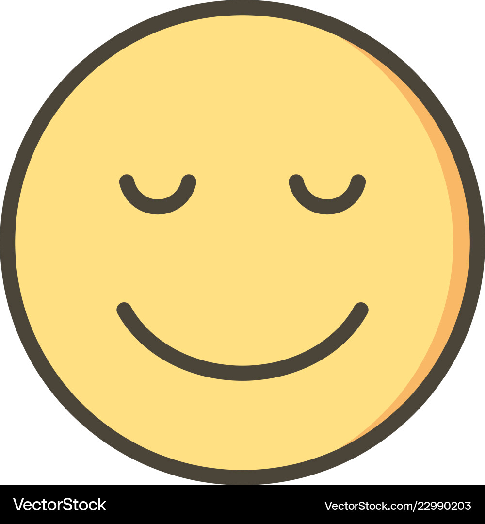 Calm emoji icon Royalty Free Vector Image - VectorStock