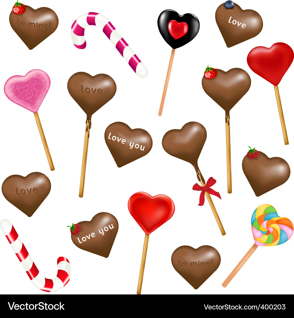 Chocolate sweets Royalty Free Vector Image - VectorStock