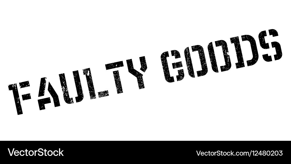 Faulty goods rubber stamp Royalty Free Vector Image