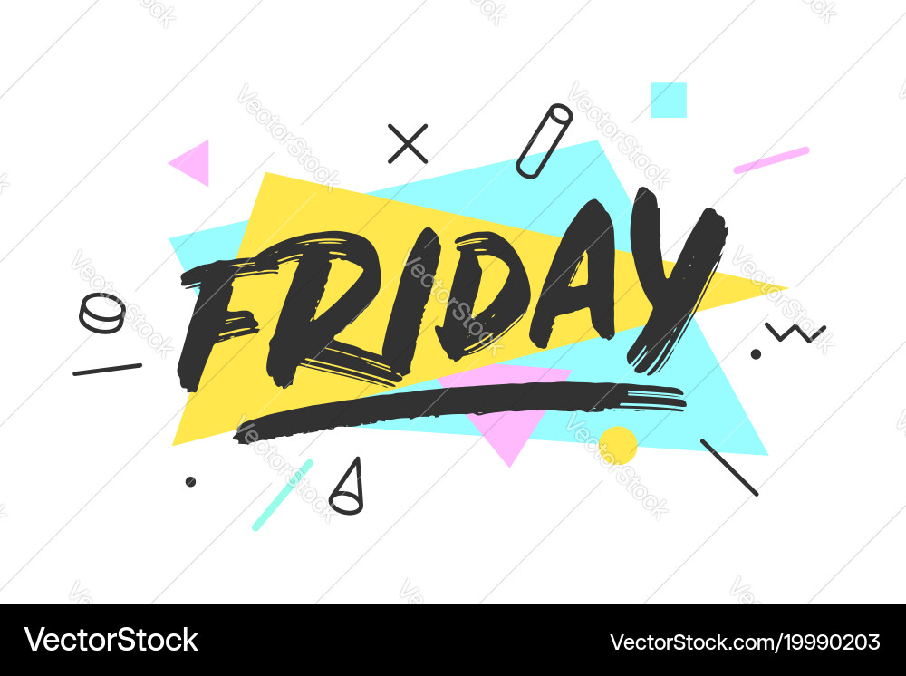 Friday banner speech bubble Royalty Free Vector Image
