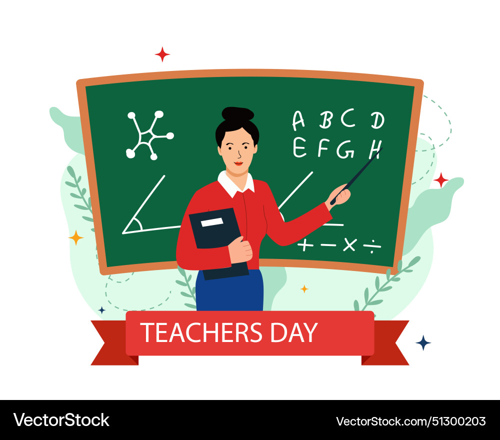 Happy teachers day image Royalty Free Vector Image