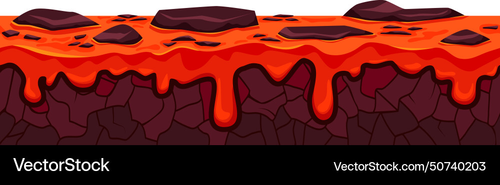 Magma landscape Royalty Free Vector Image - VectorStock