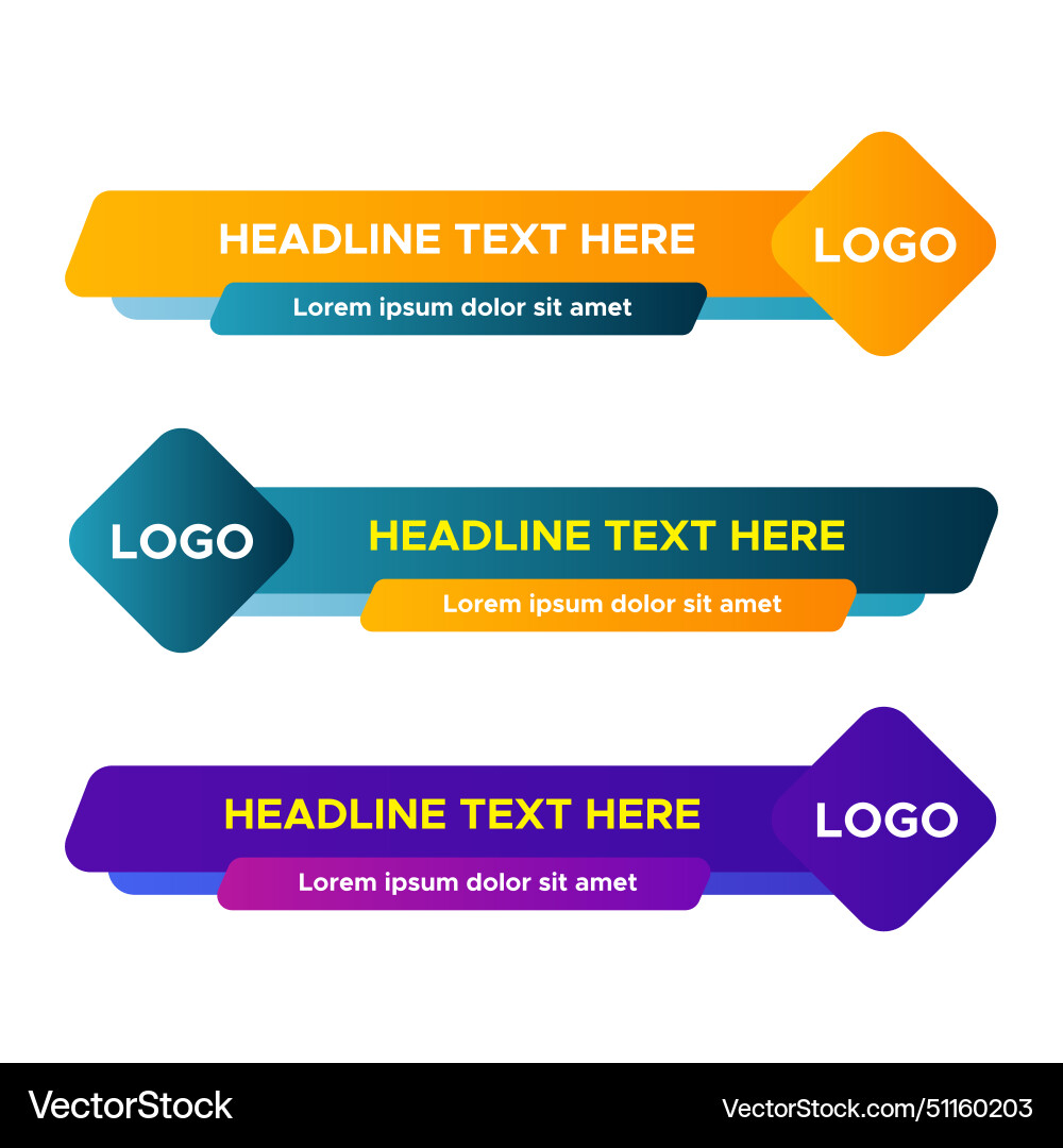 Modern lower third Royalty Free Vector Image - VectorStock