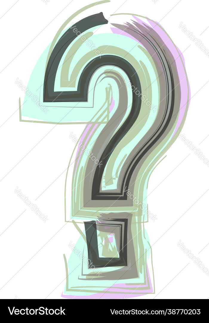 Question mark symbol line logo icon design Vector Image