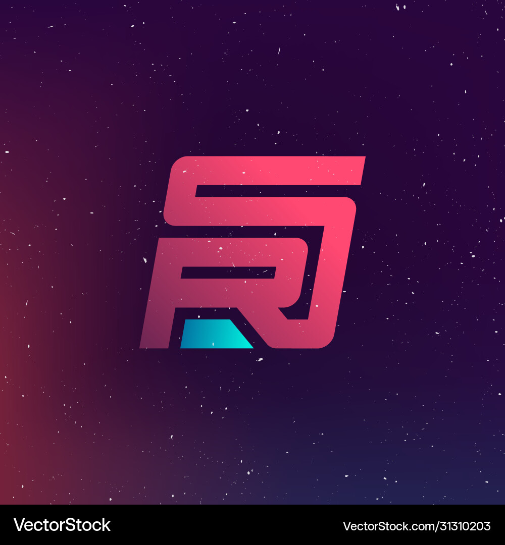 S and r logo sr - design element or icon Vector Image