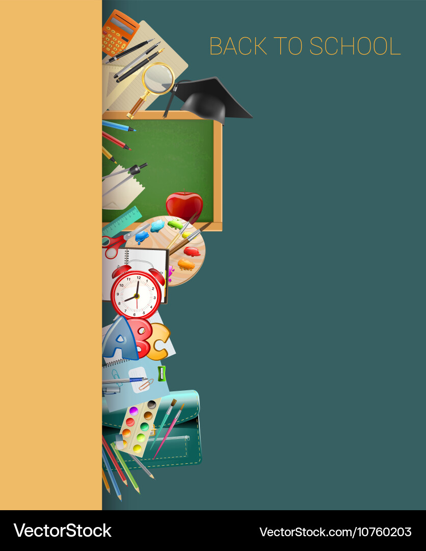 School border background Royalty Free Vector Image