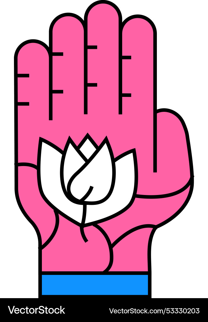 Tattoo on hand icon color Royalty Free Vector Image