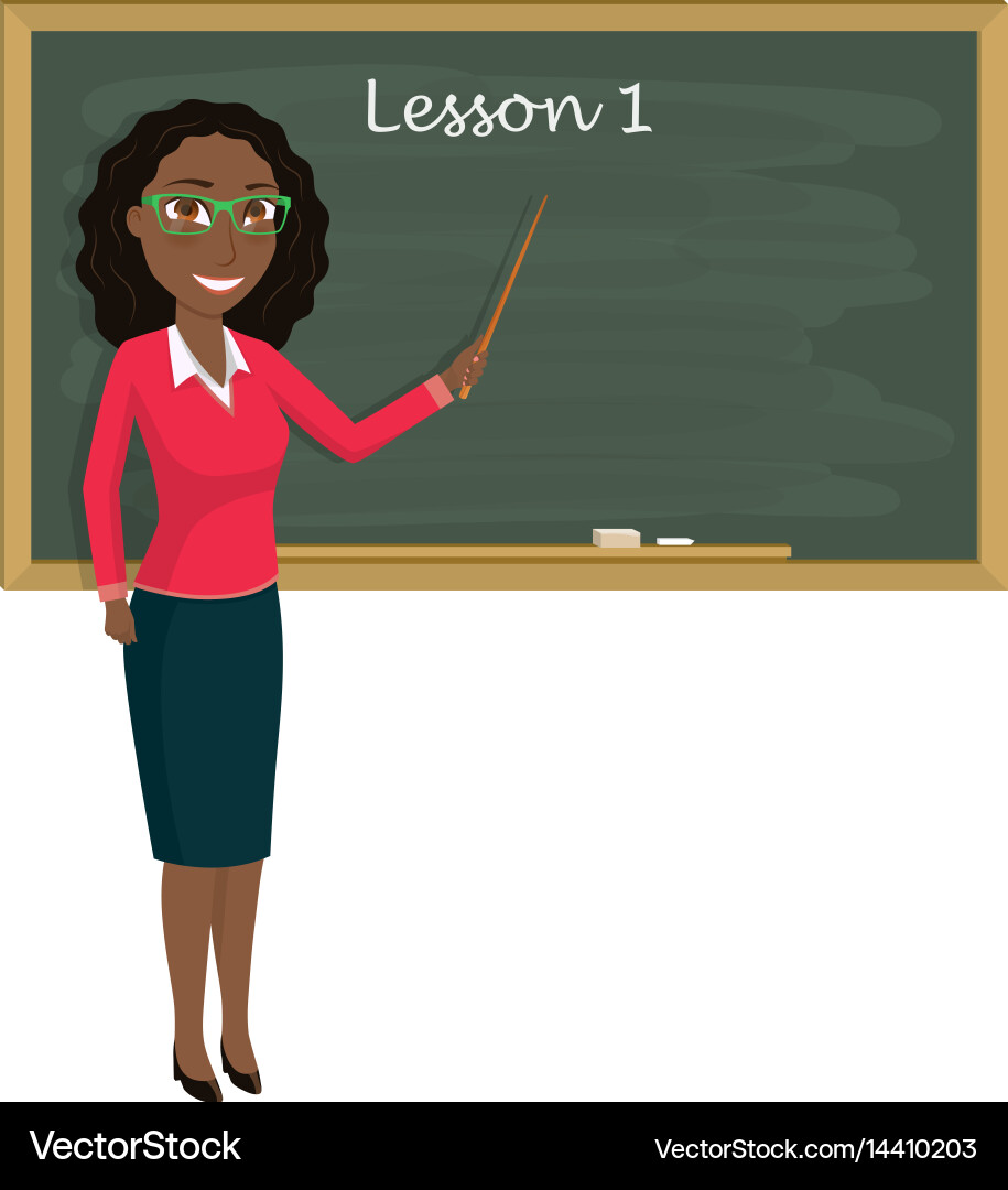 Teacher on lesson in classroom young Royalty Free Vector