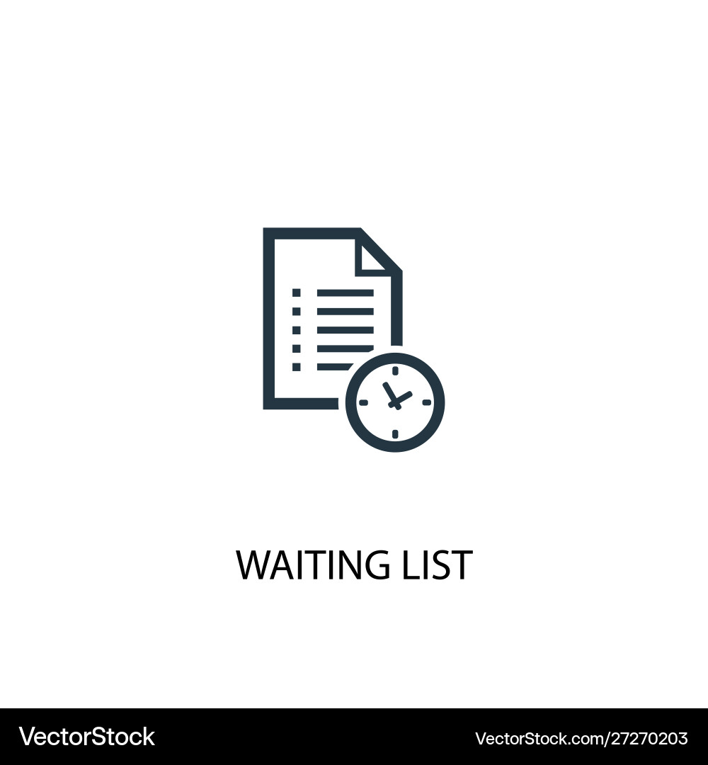 Waiting list icon simple element Royalty Free Vector Image
