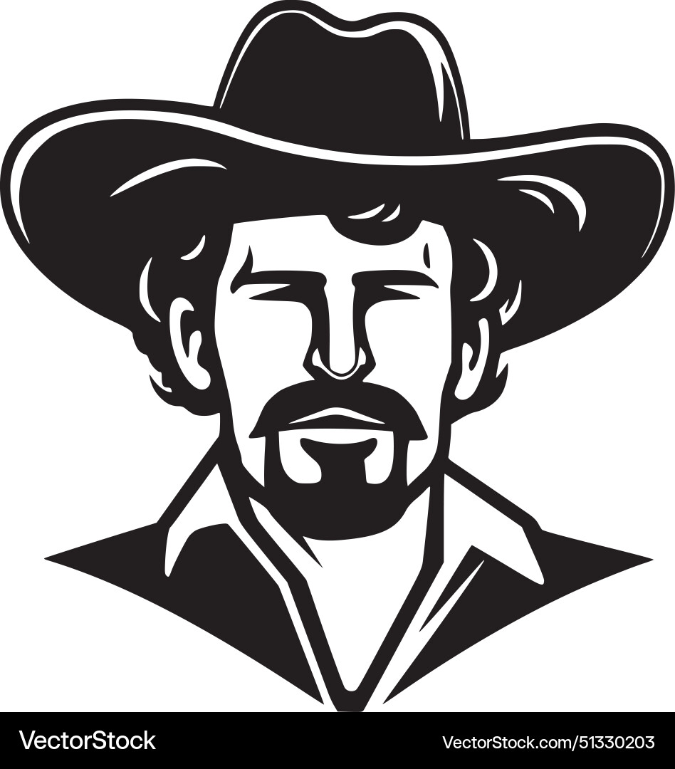 Western - black and white Royalty Free Vector Image