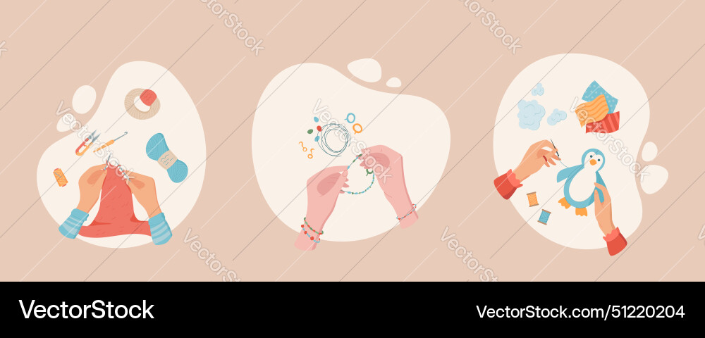 Cartoon creative diy art workshop background Vector Image