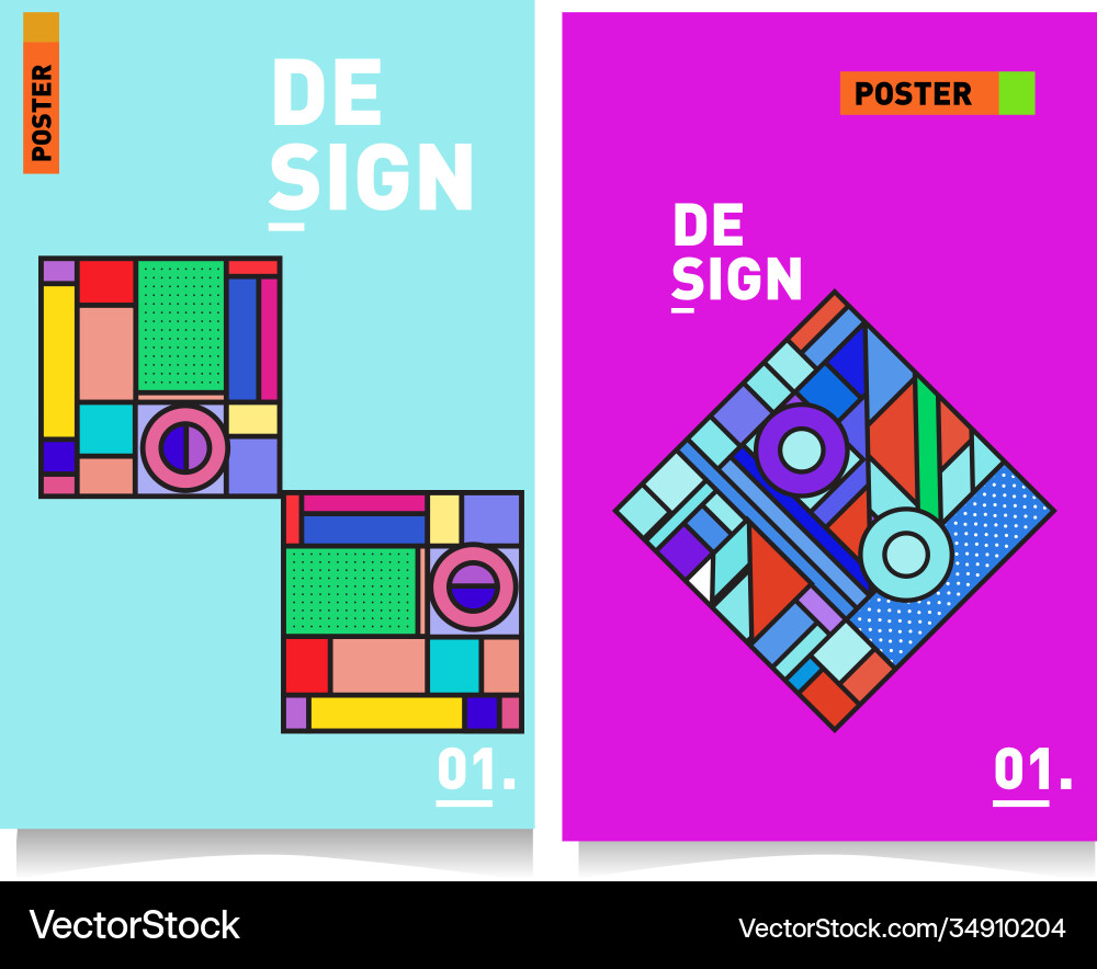 Cover and poster design template for magazine Vector Image