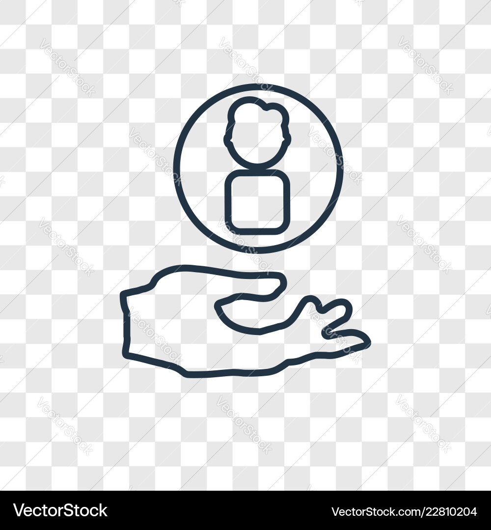 Customer concept linear icon isolated Royalty Free Vector