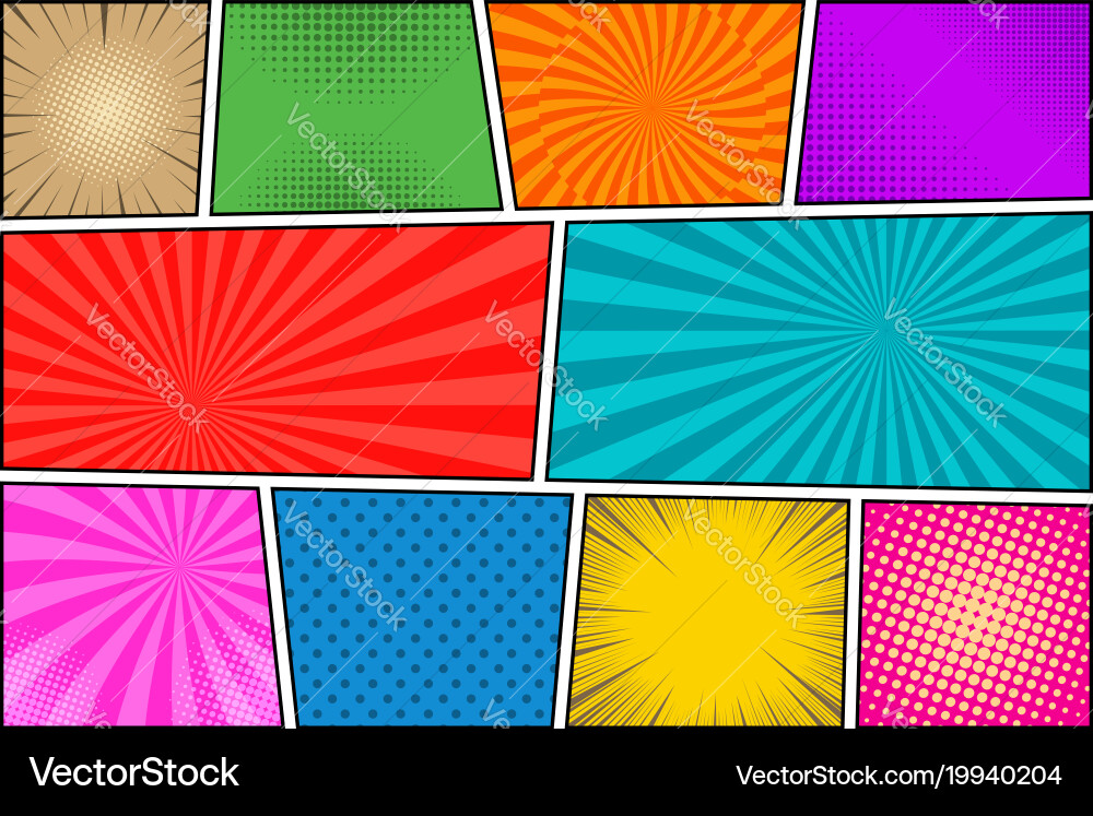 Dynamic Comic Book Background Royalty Free Vector Image