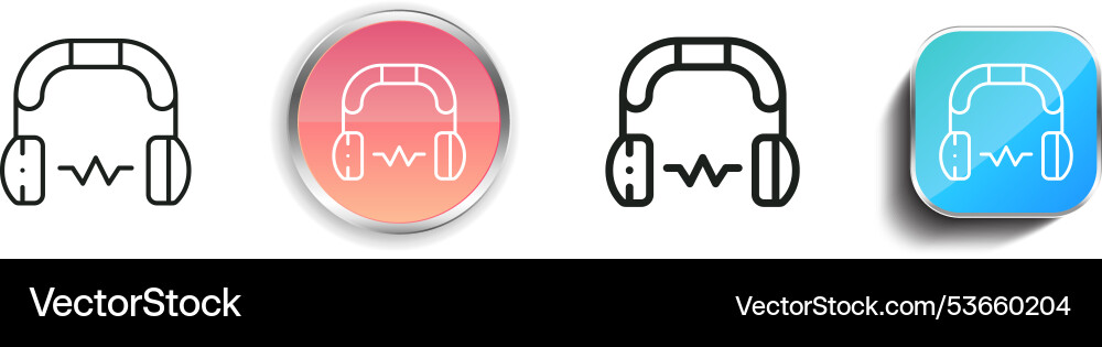 Ear protection icon thin linear regular Royalty Free Vector