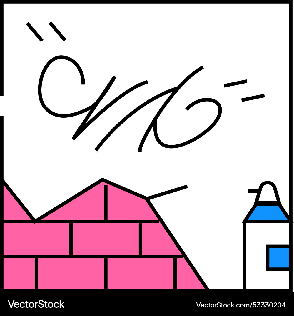 Graffiti on wall icon color Royalty Free Vector Image