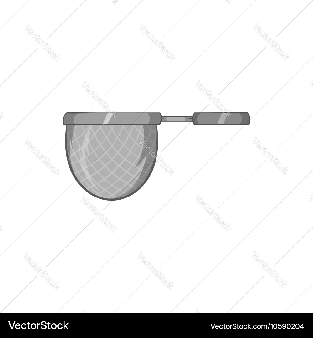 Net for catching fish icon black monochrome style Vector Image