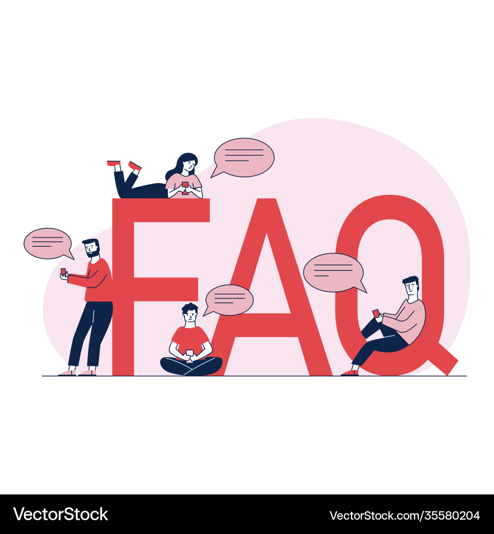 People asking questions and getting instructions Vector Image
