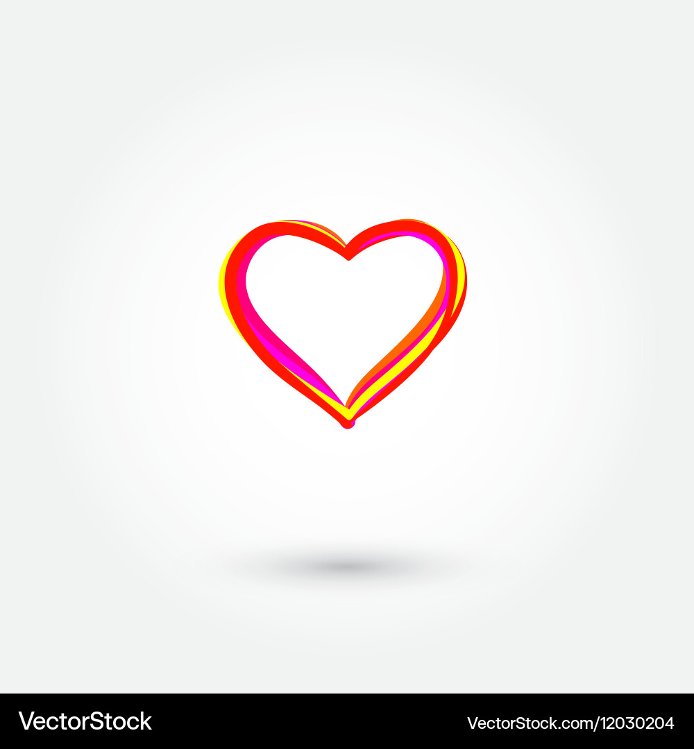 Red outline sketch Royalty Free Vector Image - VectorStock