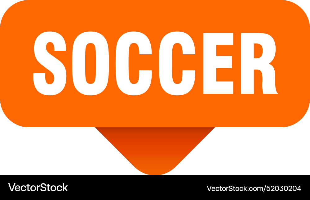 Soccer sticker sign on transparent Royalty Free Vector Image