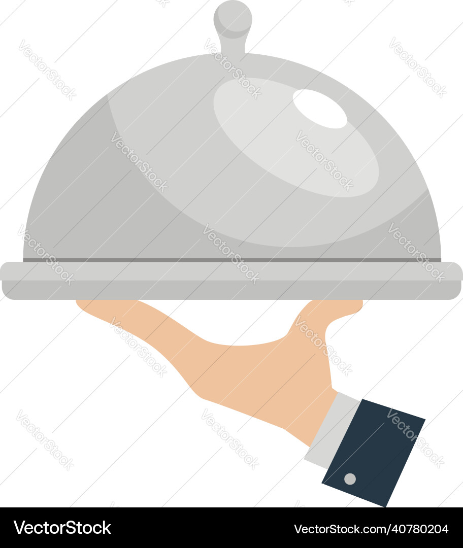 Tray icon foods service Royalty Free Vector Image